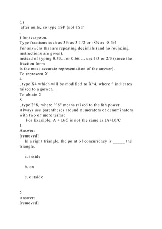 Special Math Symbol TableType the characters (shown below the symb.docx ...