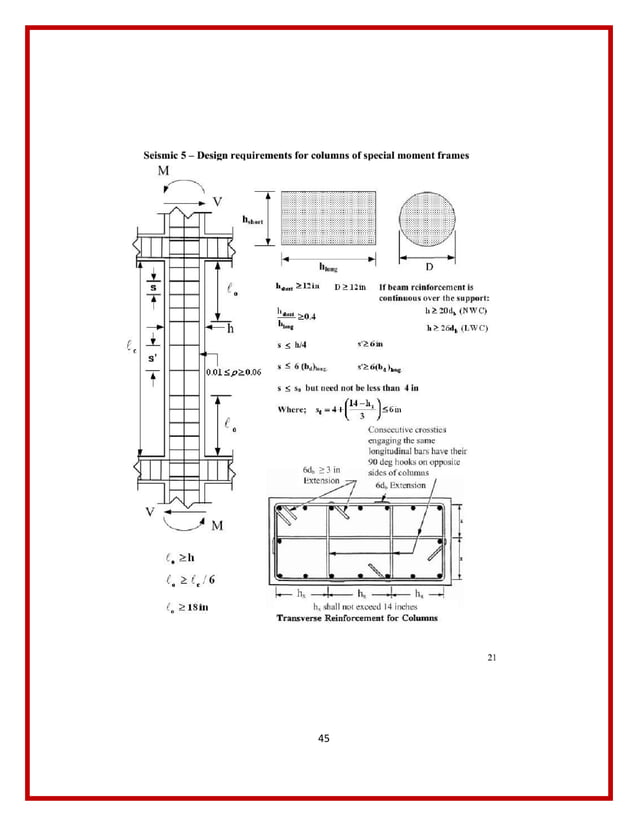 Special moment frames aci 318 - اطارات مقاومة للعزوم | PDF | Physics ...