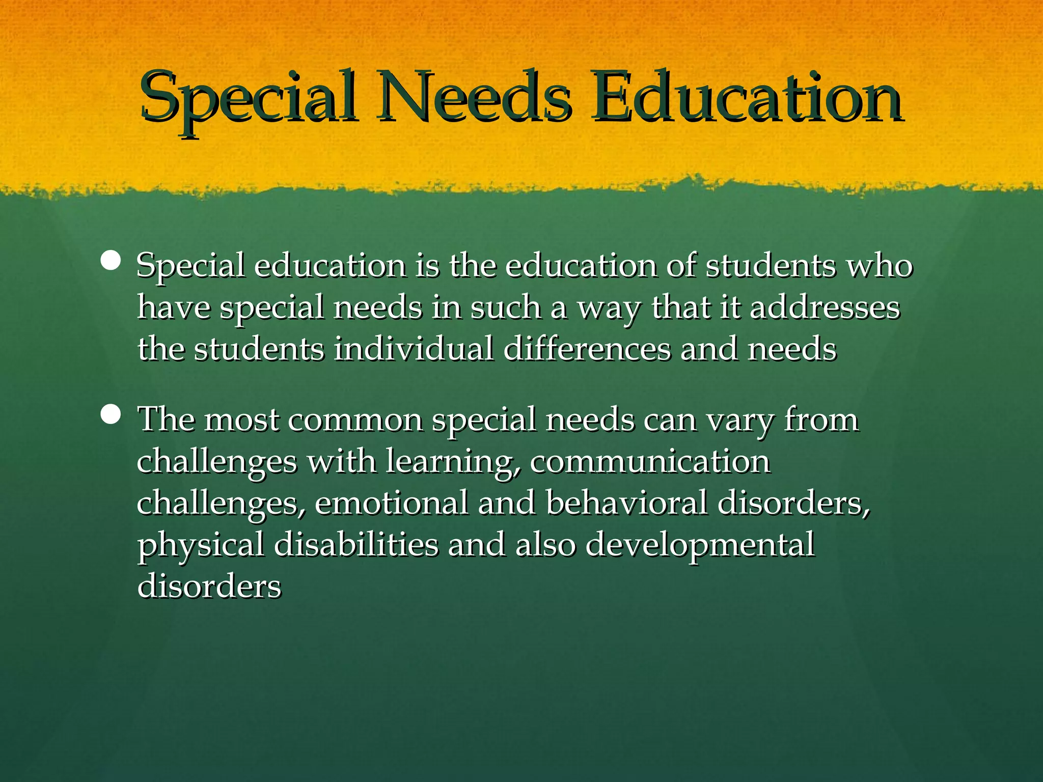 Special needs | PPT
