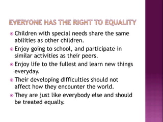 Special needs education powerpoint educ100 | PDF