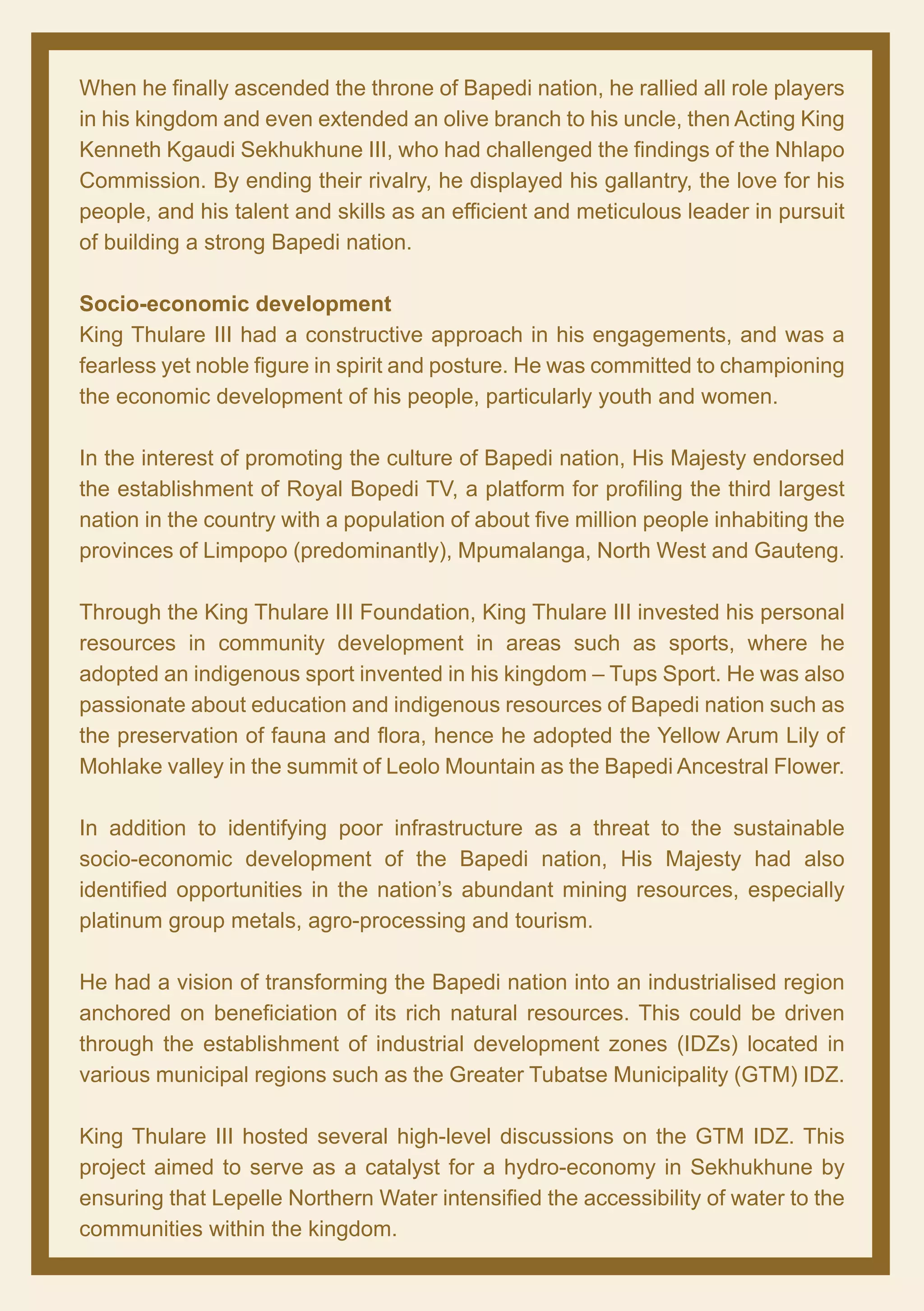 Special official funeral hrh thulare iii | PDF