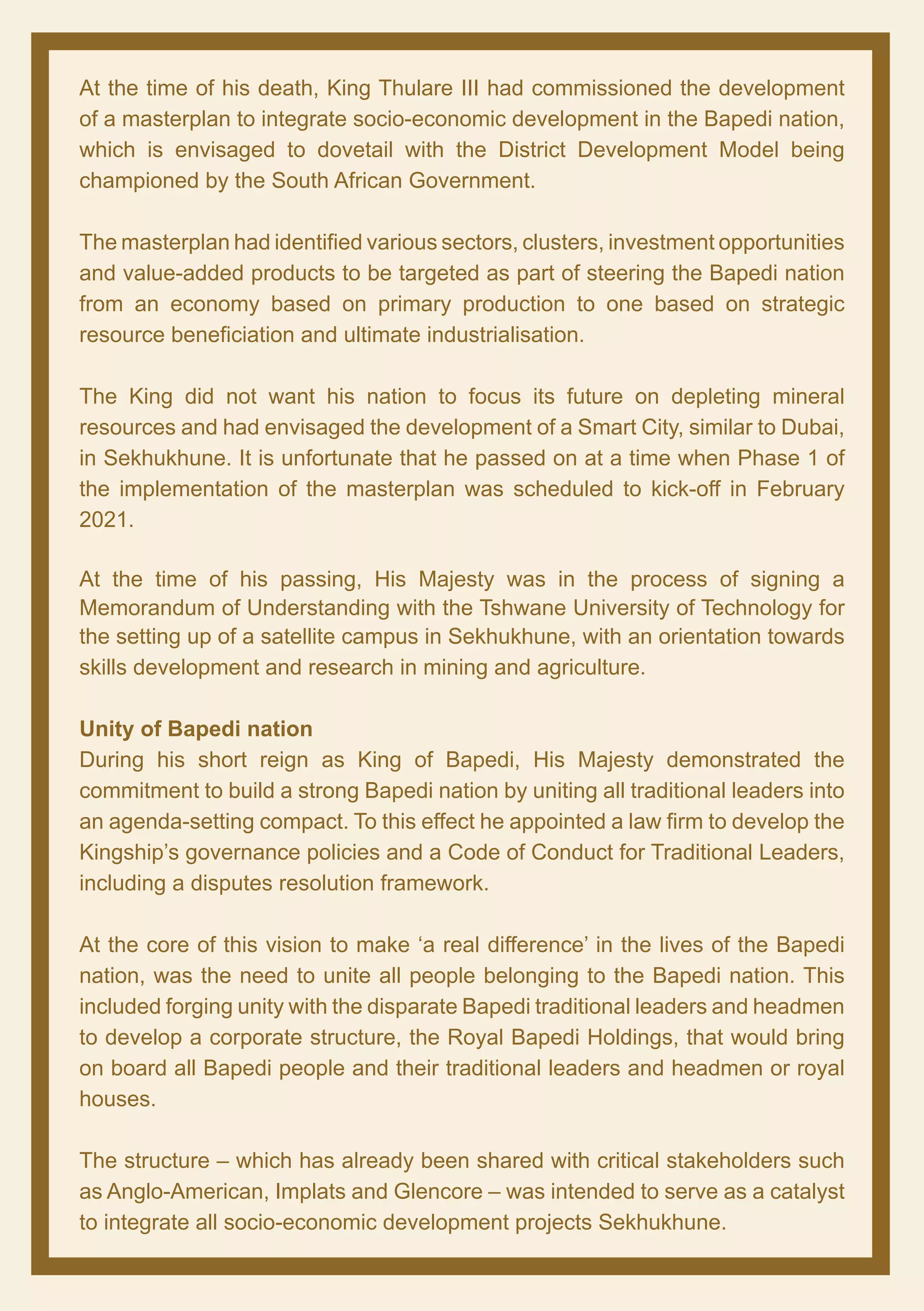 Special official funeral hrh thulare iii | PDF