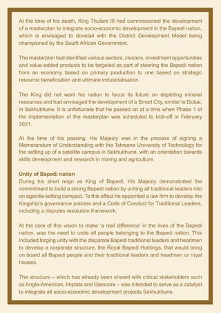 Special official funeral hrh thulare iii | PDF