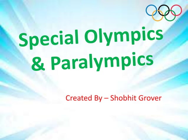 Special olympics & paralympics | PPT