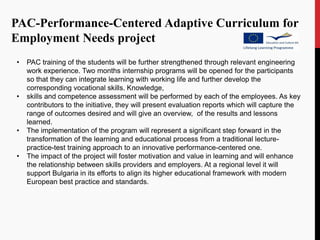TAEE 2012- PAC - Performance-Centered Adaptive Curriculum for ...