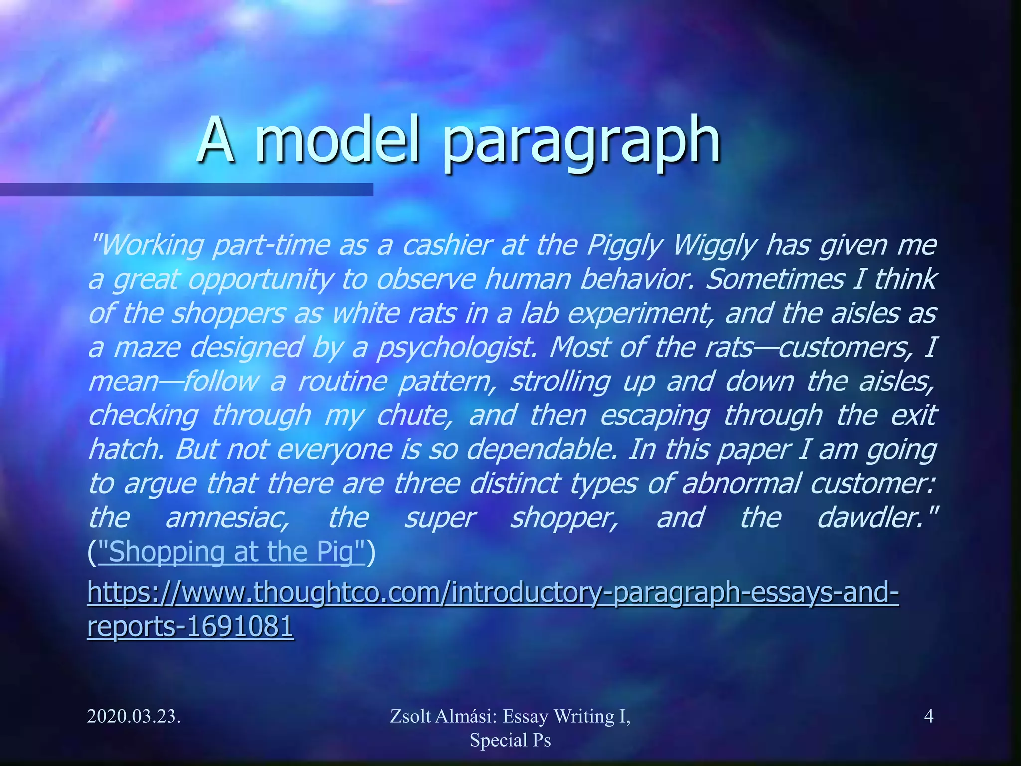Editing 2: Special paragraphs | PPT
