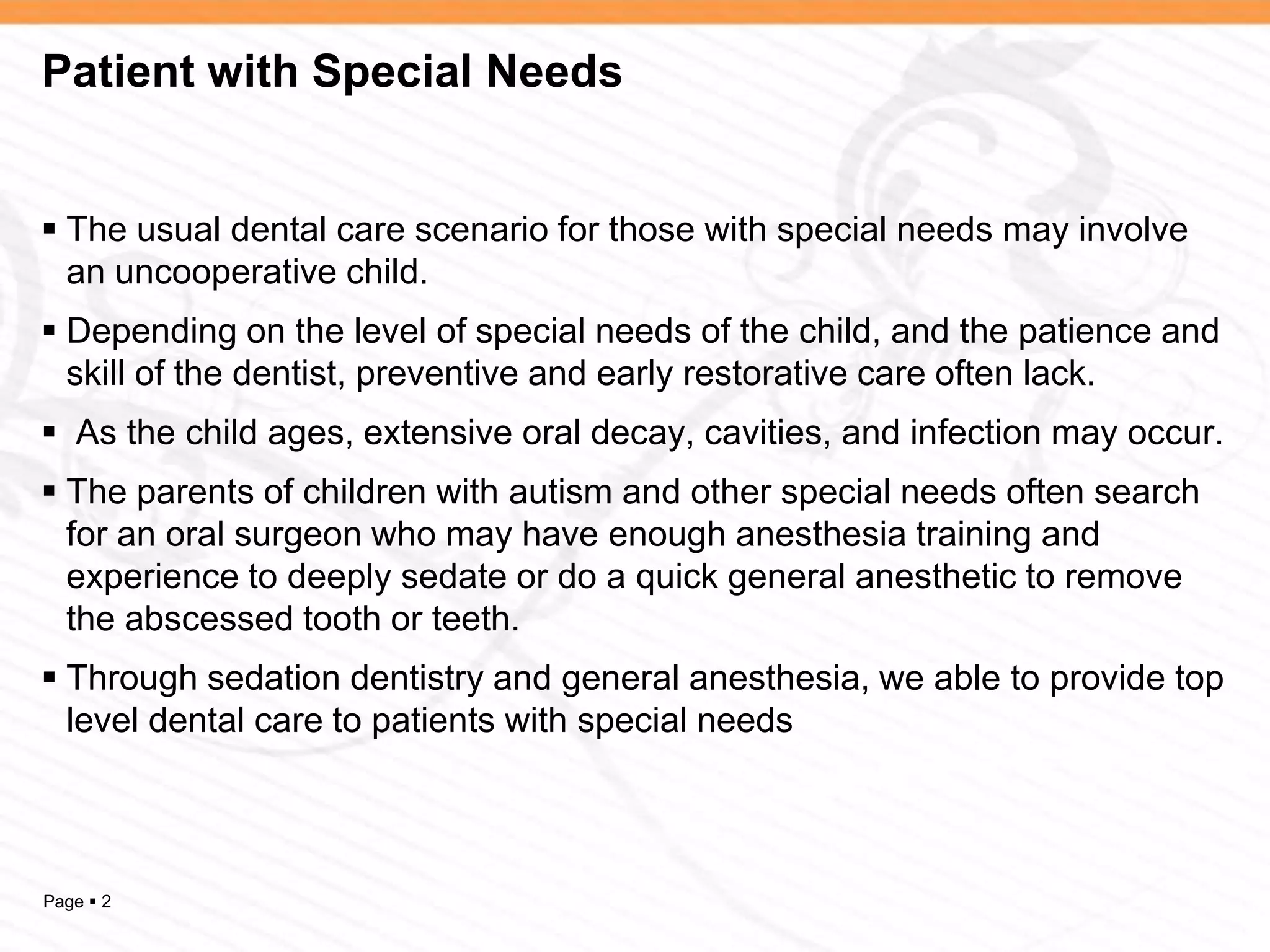 Special patient for local anesthesia | PPTX