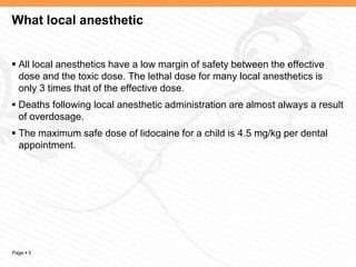 Special patient for local anesthesia | PPT