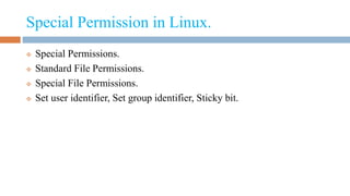 Special permission in linux. | PDF | Operating Systems | Computer Software and Applications