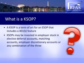 Exploring Special Plan Types (ESOP, kSOP, MEP, MET) | PPTX