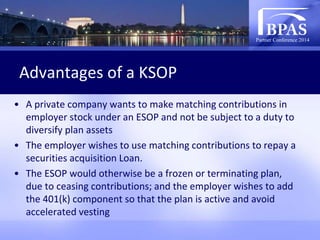 Exploring Special Plan Types (ESOP, kSOP, MEP, MET) | PPT