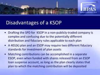 Exploring Special Plan Types (ESOP, kSOP, MEP, MET) | PPT