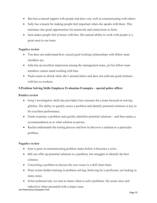 Special police officer performance appraisal | DOC