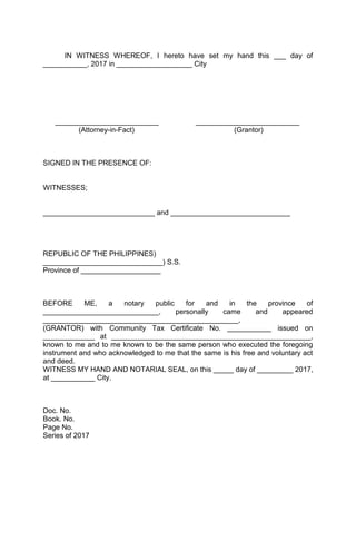 Special power of attorney | PDF