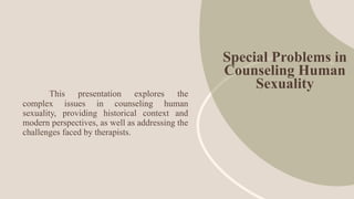 SPECIAL PROBLEMS IN COUNSELING EDUCATION | PPTX