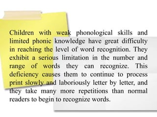 Special problems in word recognition | PPTX | Brain and Nervous System ...