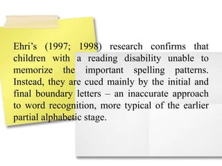 Special problems in word recognition | PPTX | Brain and Nervous System ...