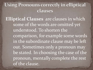 Special problems with pronouns | PPTX