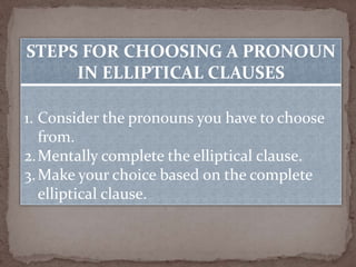 Special problems with pronouns | PPTX