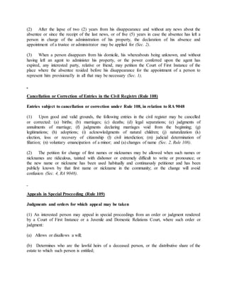 Special proceedings reviewer | DOCX