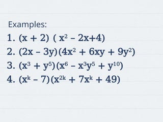 Special Products for Grade 8 Students (Squaring Binomial) | PPT