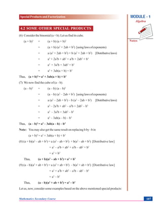 Special products and factorization / algebra | PDF | Physics | Science