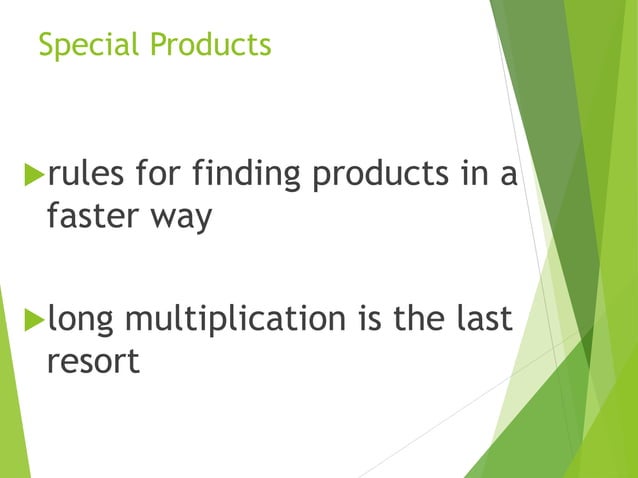 Special Products and Factors.pptx | Computing | Technology & Computing