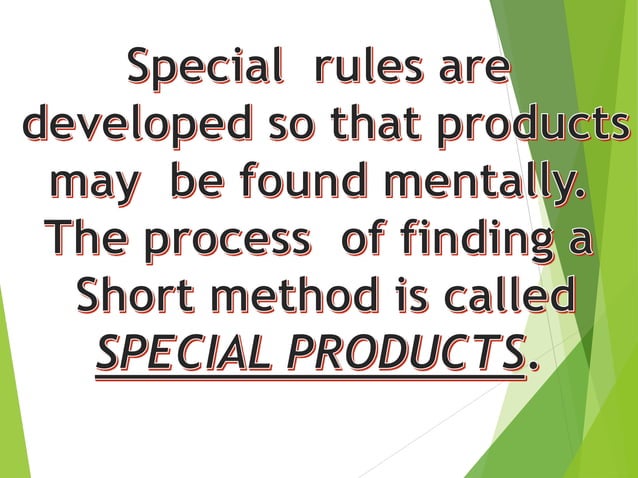 Special Products and Factors.pptx | Computing | Technology & Computing