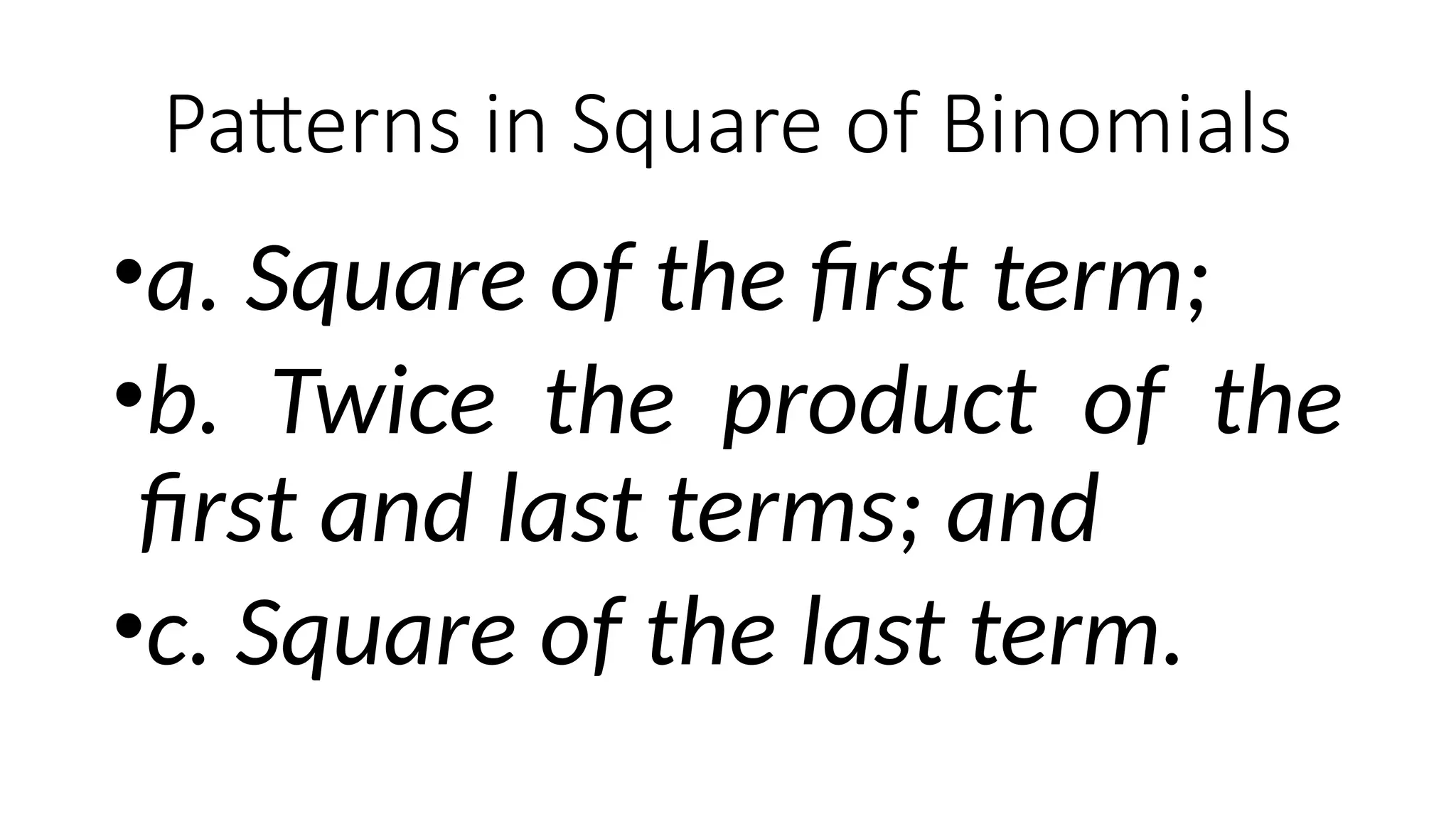 Special Product (Square of Binomial and trinomial).pptx