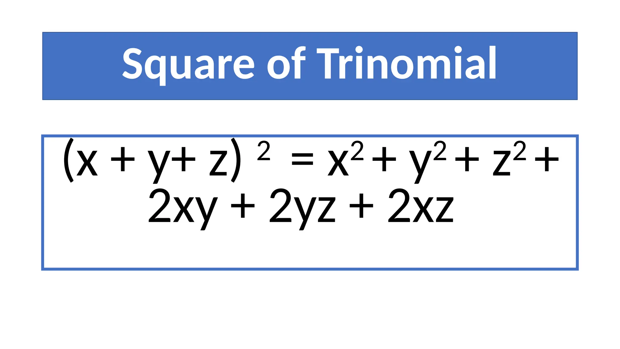 Special Product (Square of Binomial and trinomial).pptx