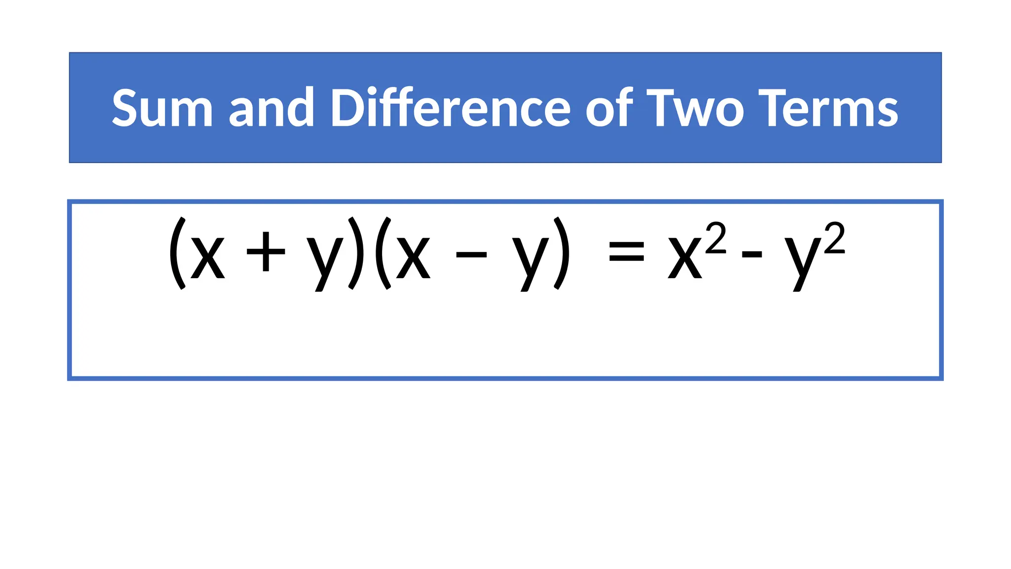 Special Product Square Of Binomial And Trinomial Pptx