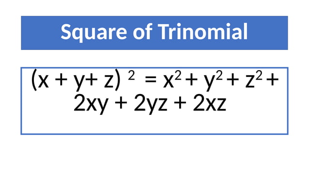Special Product (Square of Binomial and trinomial).pptx