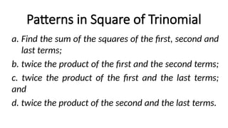 Special Product (Square of Binomial and trinomial).pptx