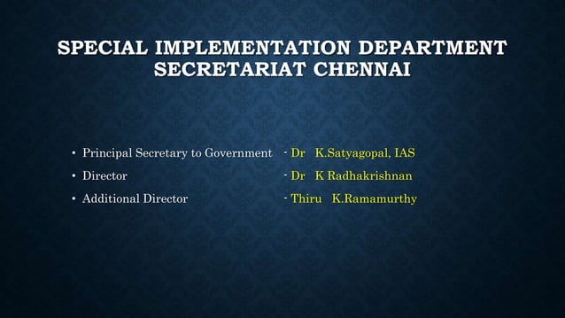 Special programme implementation department | PPTX