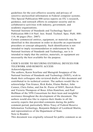 Special Publication 800-114 User’s Guide to Securing External De.docx