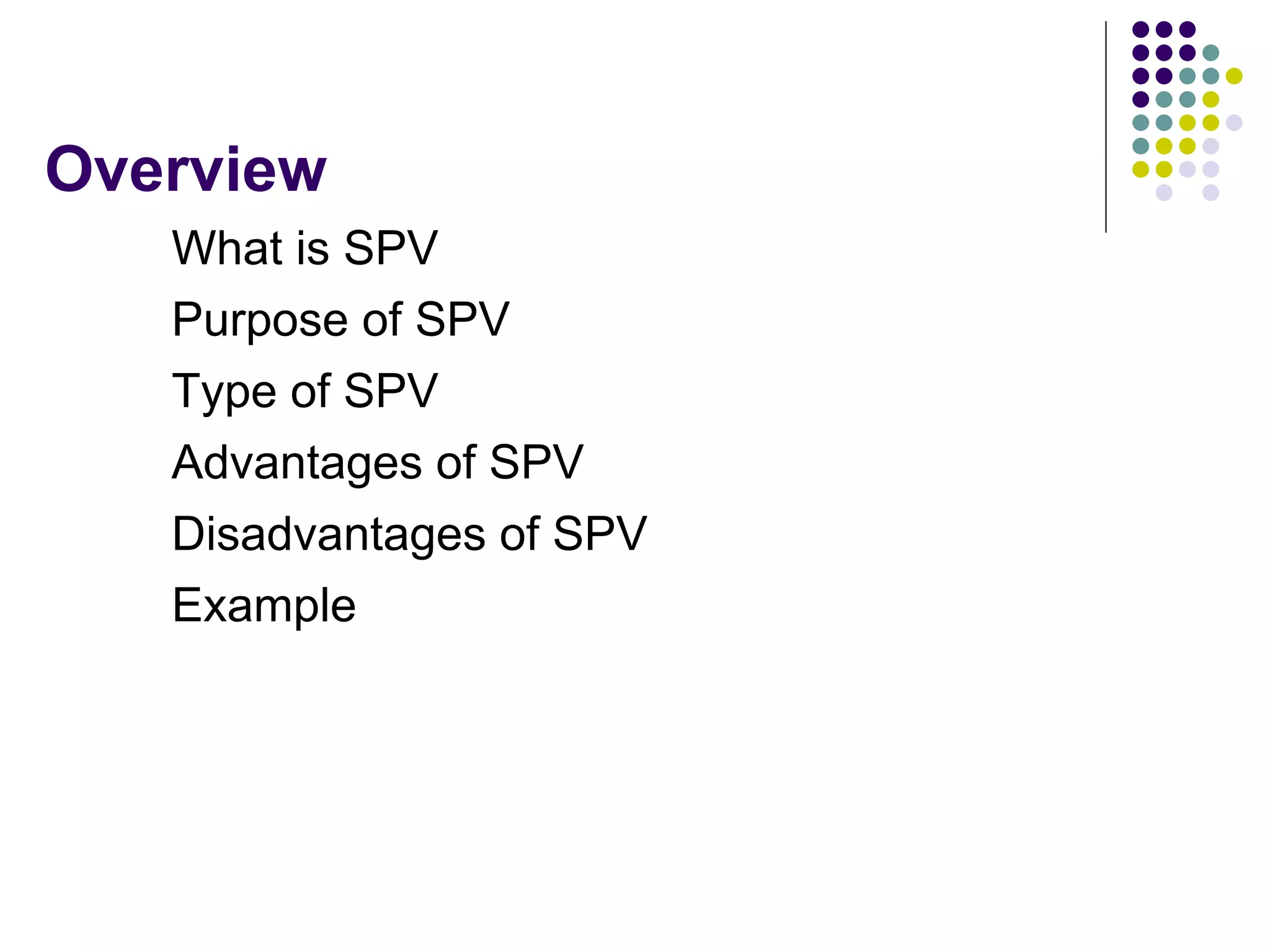 Special purpose vehicle (spv) | PPTX