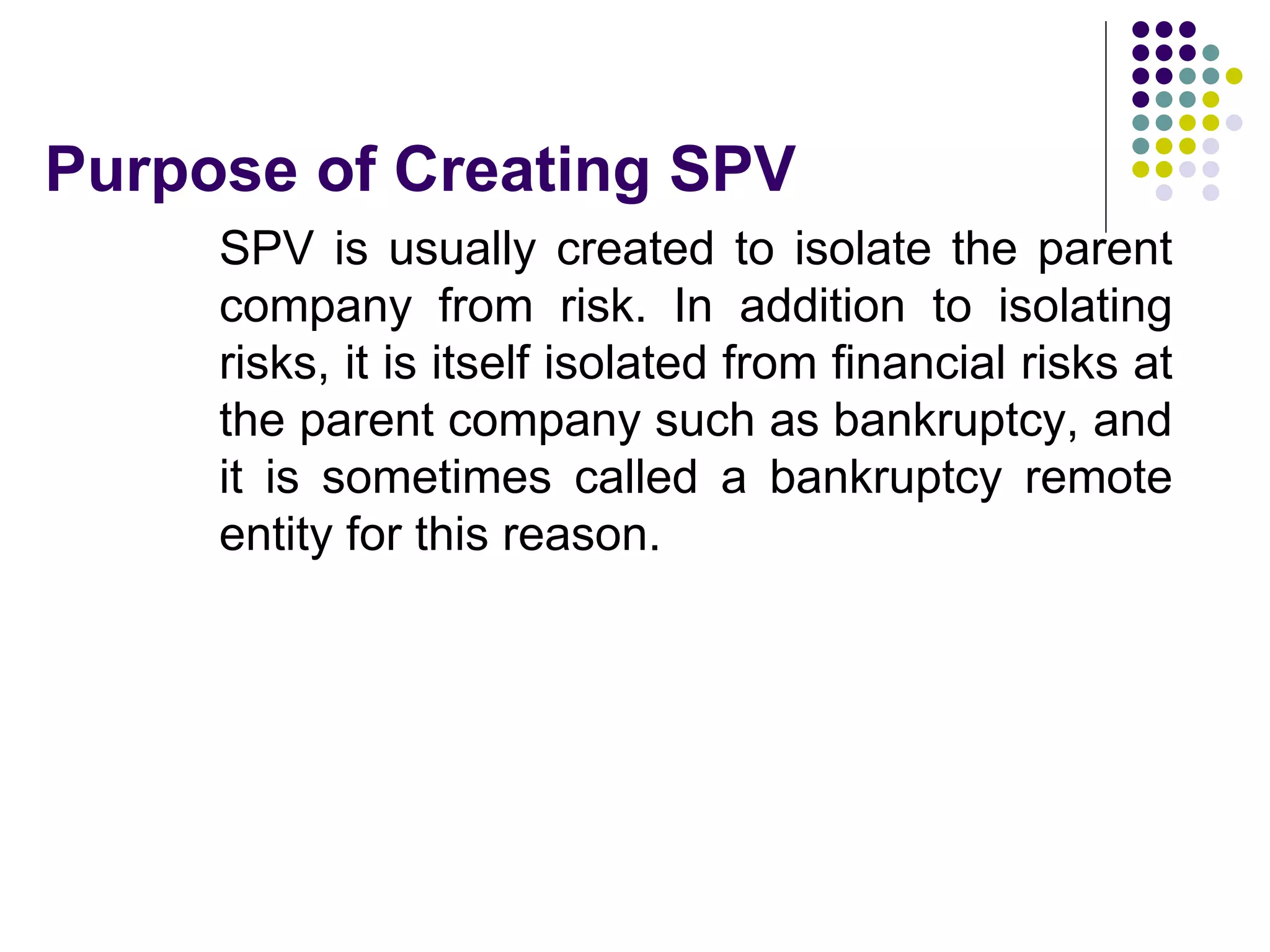 Special purpose vehicle (spv) | PPTX