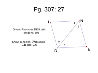 Special quadrilaterals proofs ans constructions | PPT