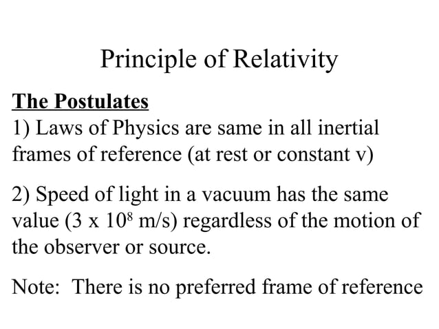 Special relativity | PPT | Physics | Science