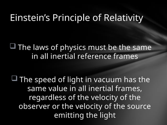 Special Relativity theory of Einstein... | PPTX | Physics | Science