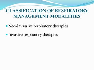 Special respiratory therapies | PPTX