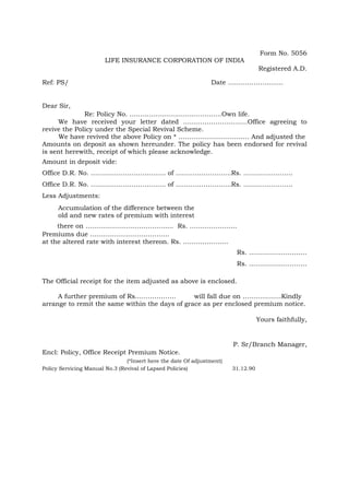 Special revival letter form no. 5056 | PDF