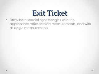 Special right triangle lesson | PPT