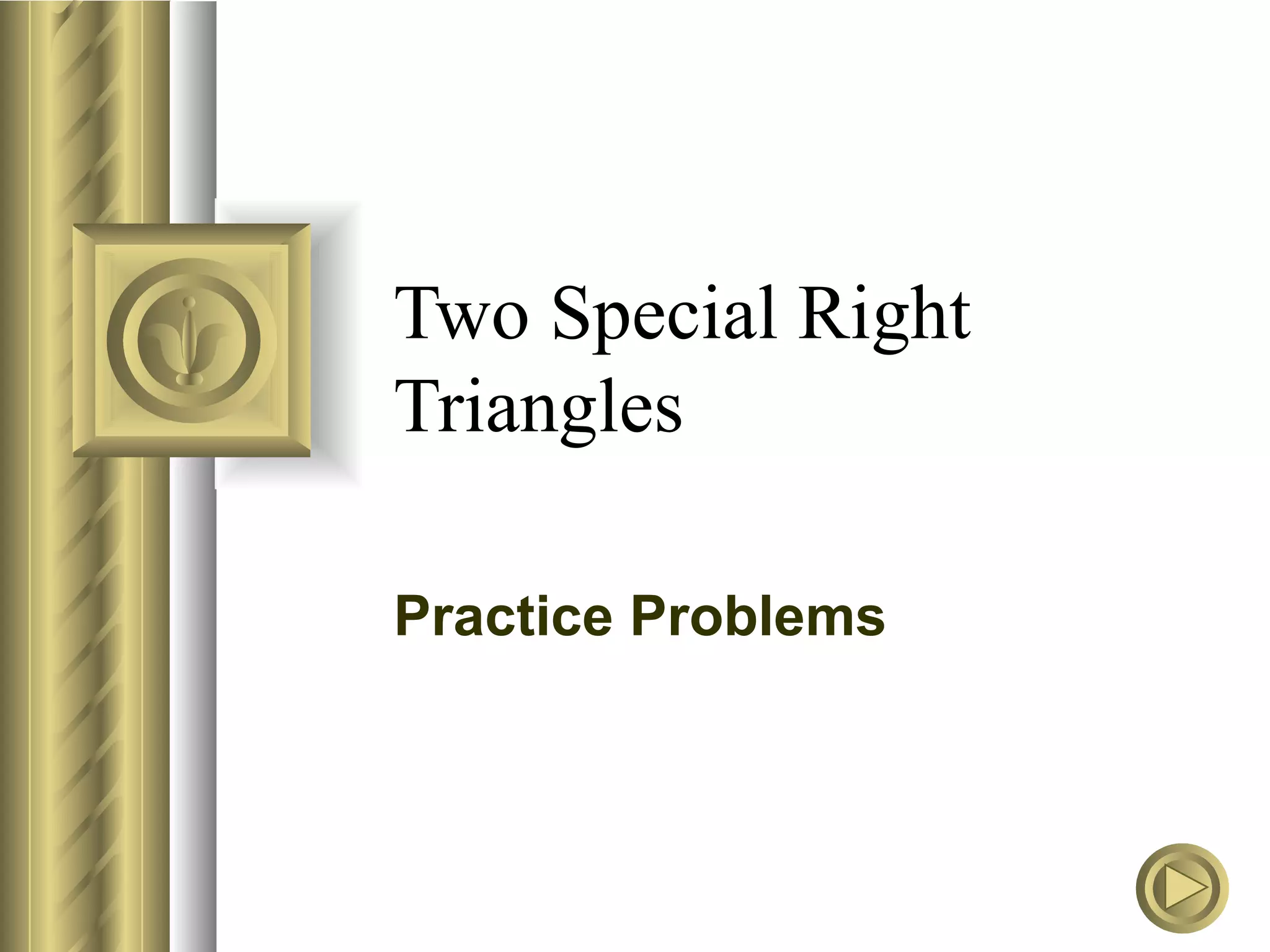 Special Right Triangles 2 | PPT