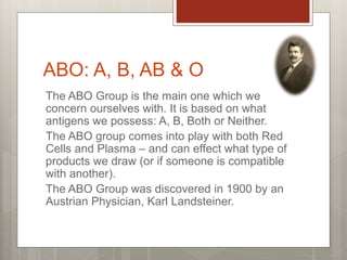 Specials 220: Blood Type Compatiability | PPTX