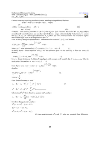 Special second order non symmetric fitted method for singular | PDF