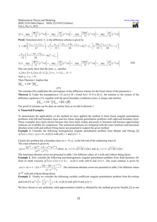 Special second order non symmetric fitted method for singular | PDF