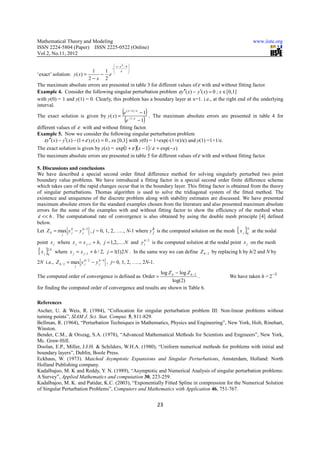Special second order non symmetric fitted method for singular | PDF