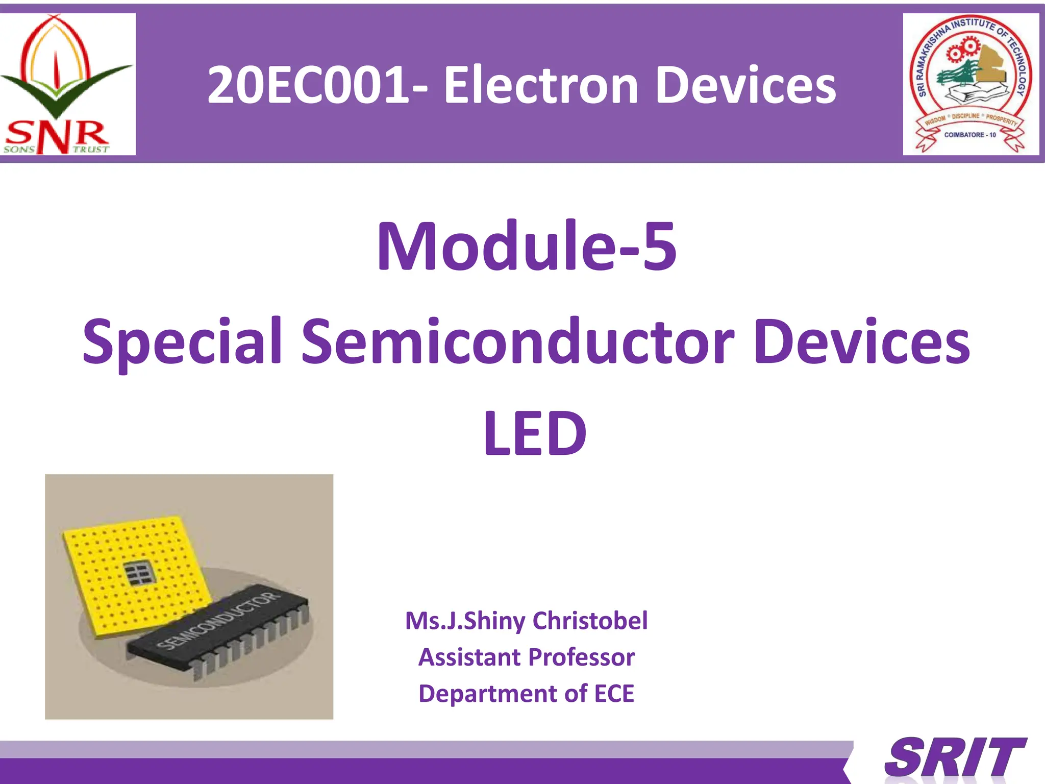 Electron Devices - Special Semiconductor Devices -LED | PDF