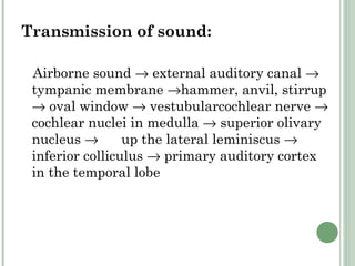 Special sense of hearing | PPT
